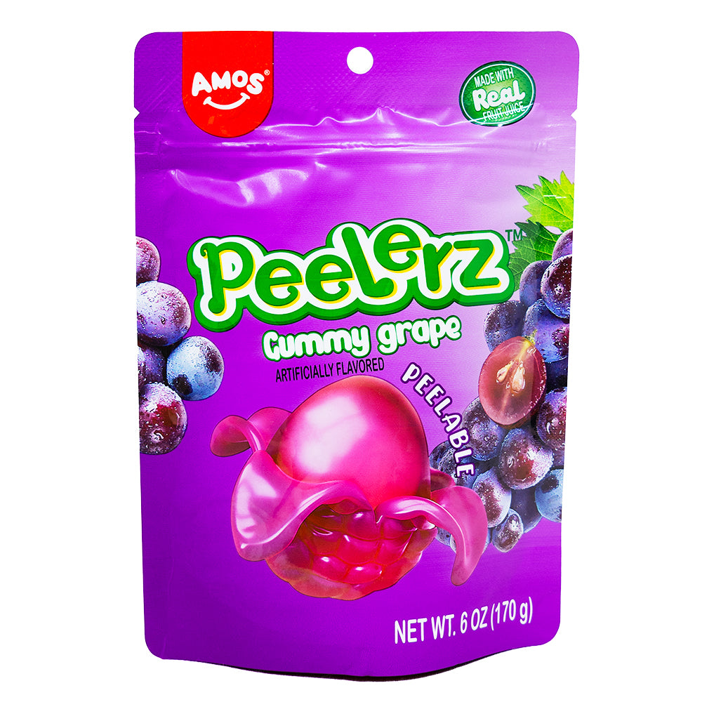 Amos Peelerz Gummy Grape - 6oz | Candy Funhouse US
