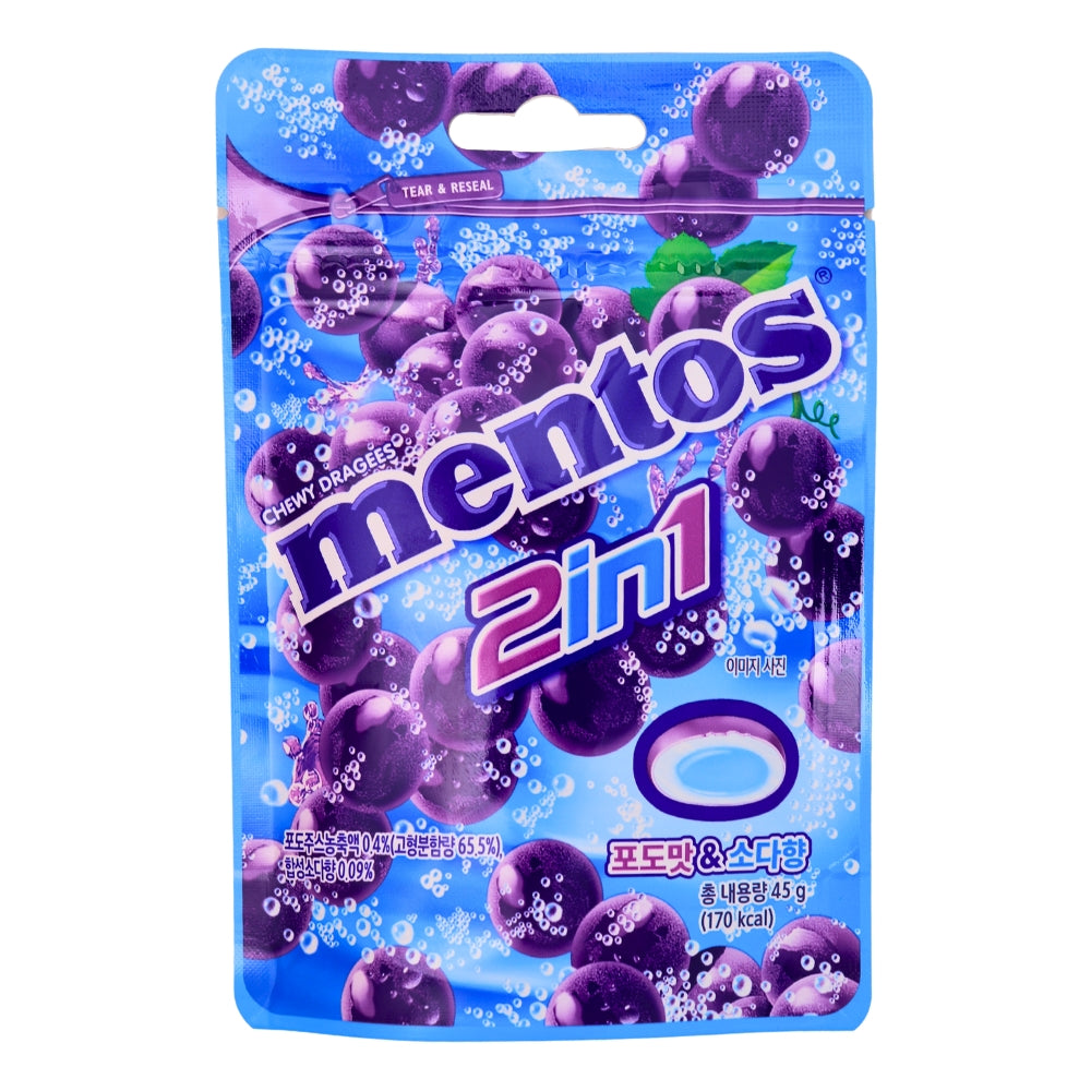 Mentos 2in1 Grape - 45g (Korea) | Candy Funhouse US
