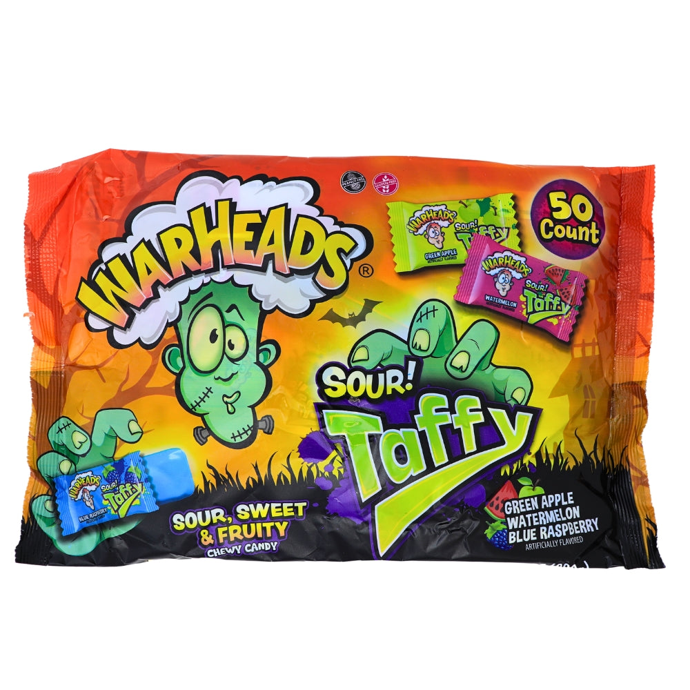 Warheads Taffy 50ct - 10.58oz | Candy Funhouse US