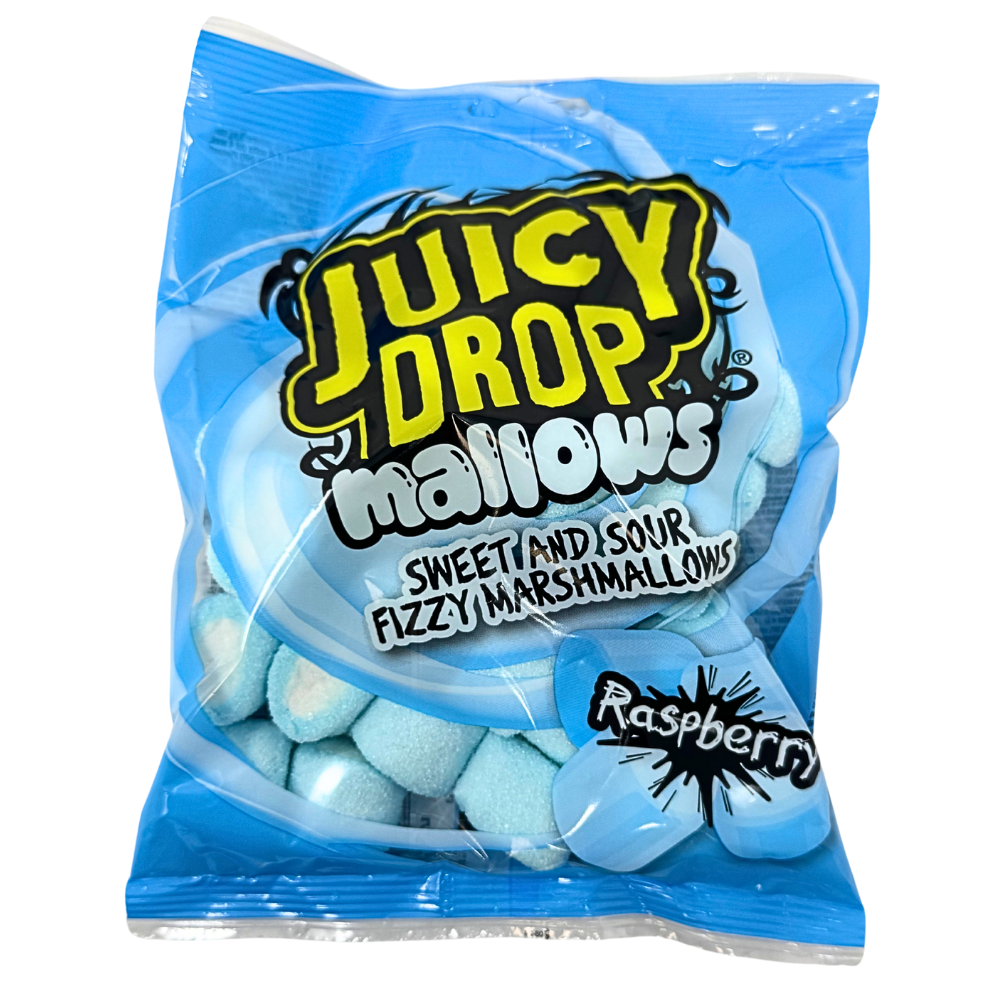 Juicy Drop Mallows Raspberry (UK) - 100g | Candy Funhouse US