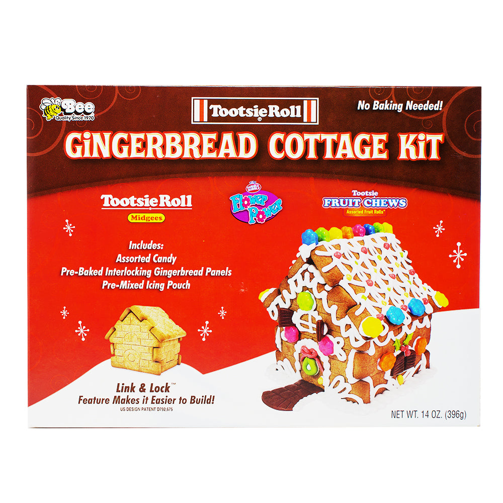 Bee Tootsie Roll Gingerbread House Kit | Candy Funhouse US