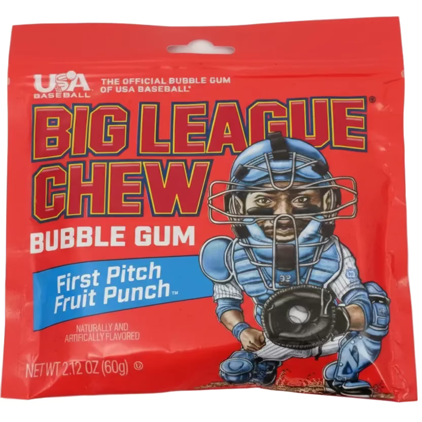 Big League Chew Fruit Punch Pouch - 2.12oz | Candy Funhouse – Candy ...