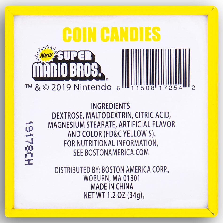 Boston America Super Mario Coin Candies | Candy Funhouse US