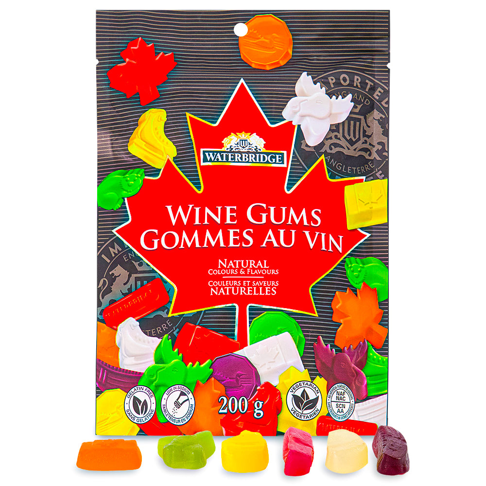 Waterbridge Wine Gums Canadian Mix 200 g | Candy Funhouse – Candy ...