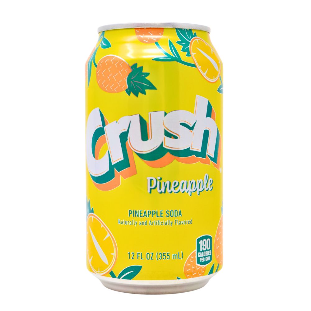 Crush Pineapple Soda - 355mL | Candy Funhouse US