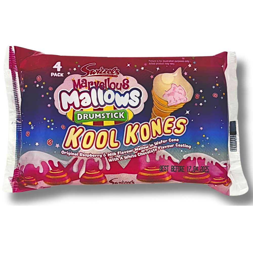 Swizzels Marvellous Mallows Kool Kones (UK) - 60g | Candy Funhouse ...