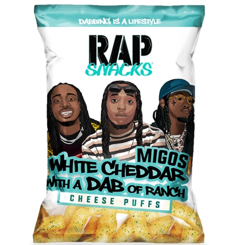 Rap Snacks Migos White Cheddar with a Dab of Ranch Cheese Puffs - 2.75