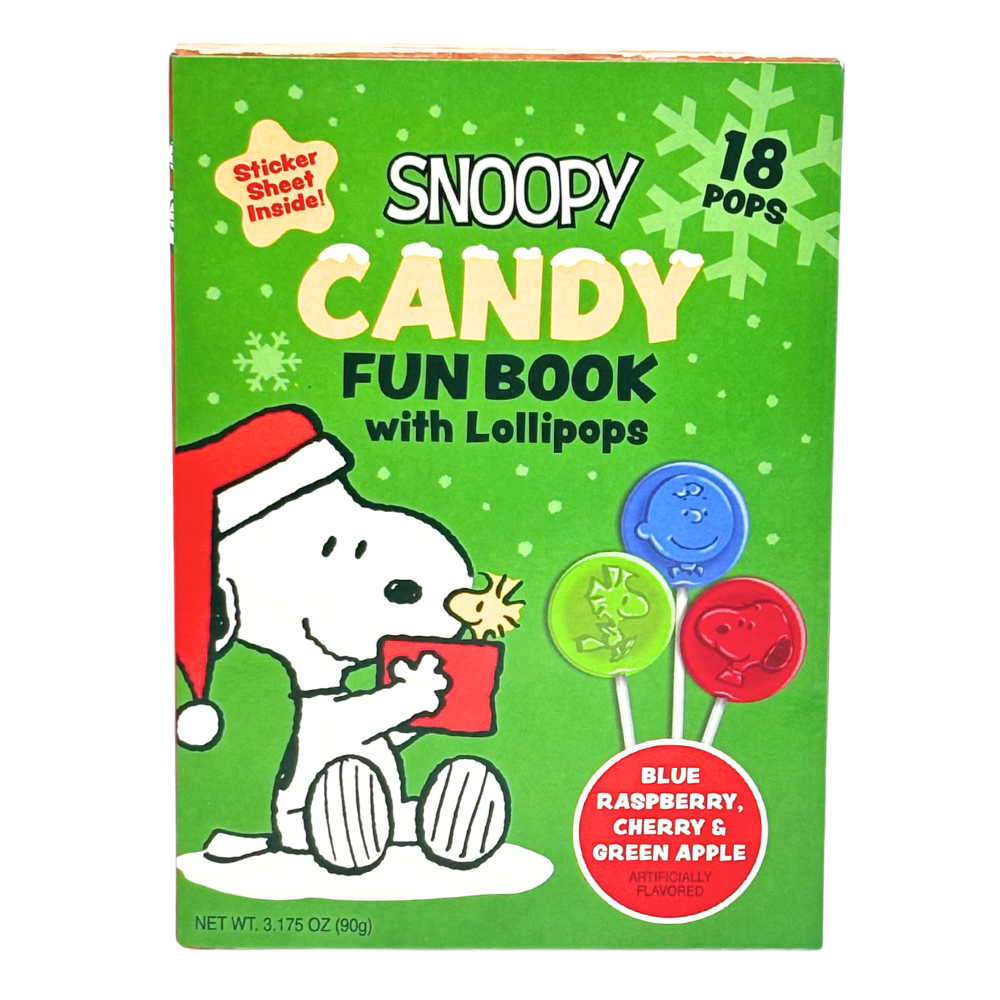 Snoopy Candy Fun Book with Lollipops - 90g | Candy Funhouse – Candy ...