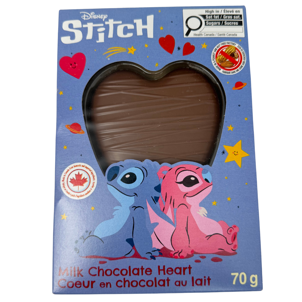 Stitch Milk Chocolate Heart - 70g | Candy Funhouse US