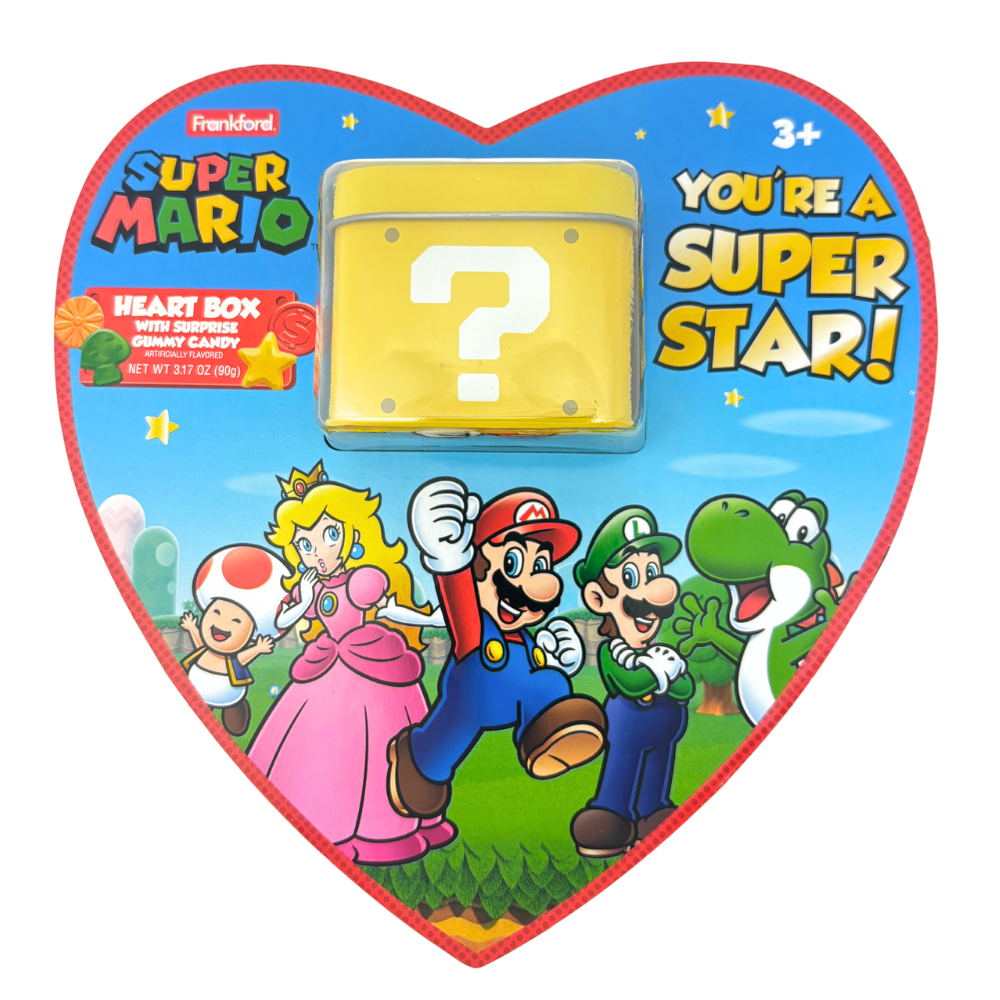 Super Mario Valentines Surprise Heart Box - 3.6oz | Candy Funhouse ...