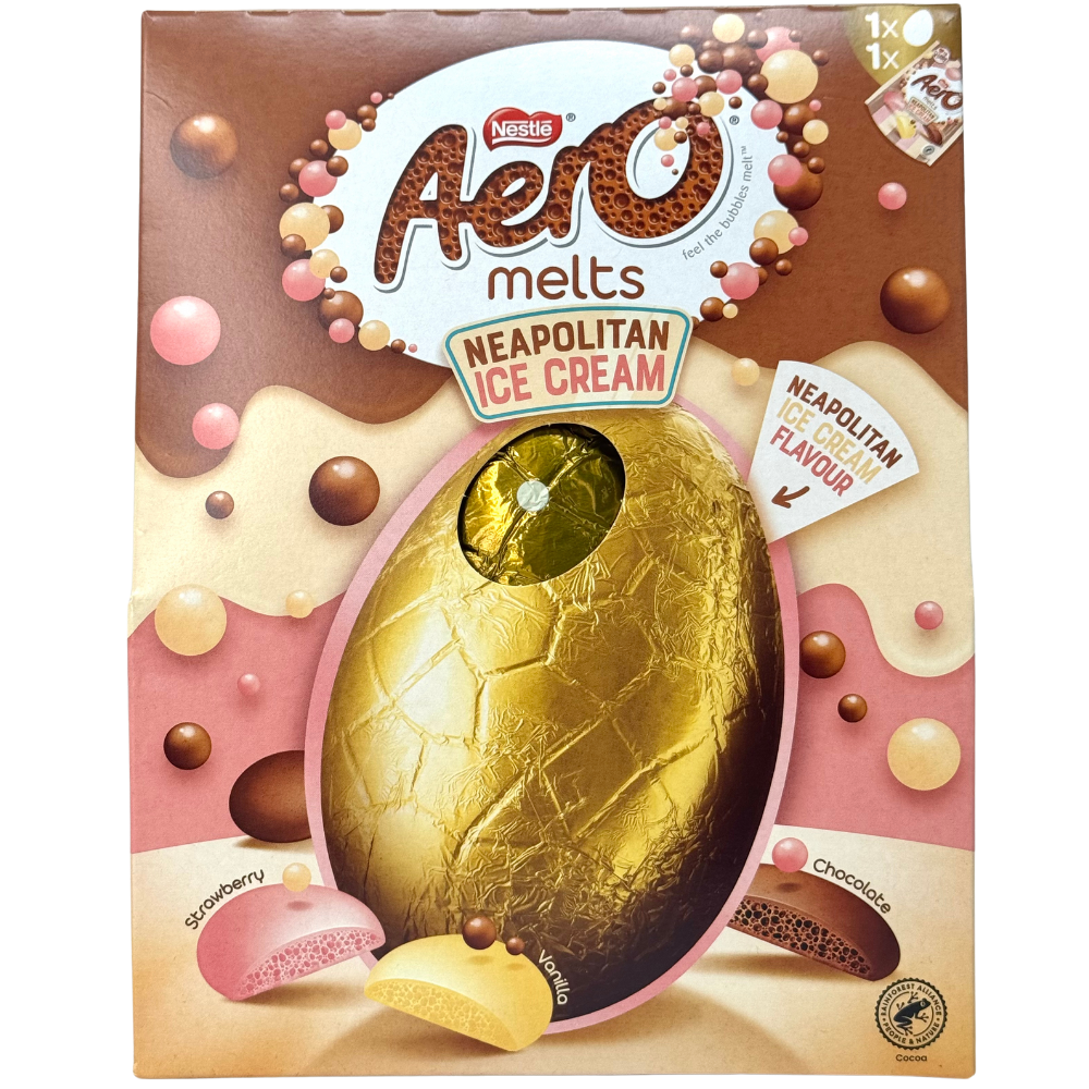 Aero Melts Neapolitan Giant Egg (UK) - 236g | Candy Funhouse US