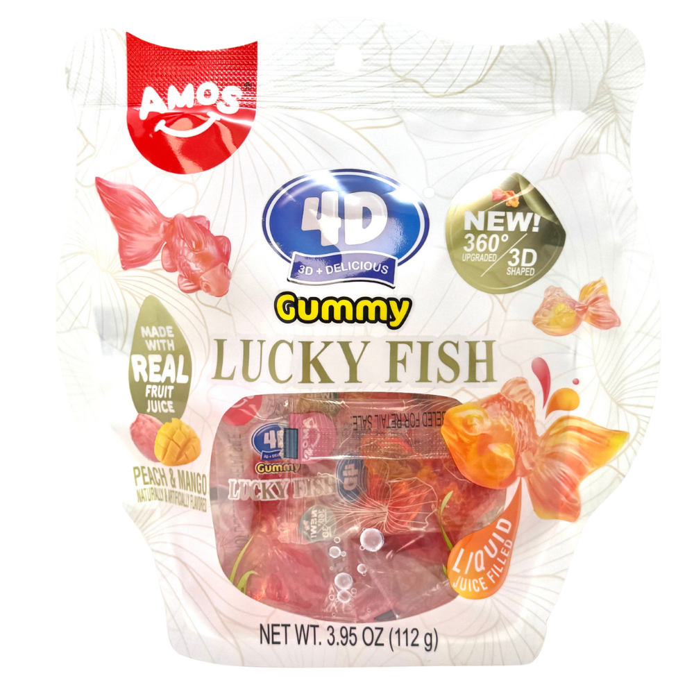 Amos 4D Gummy Lucky Fish - 3.95oz | Candy Funhouse US