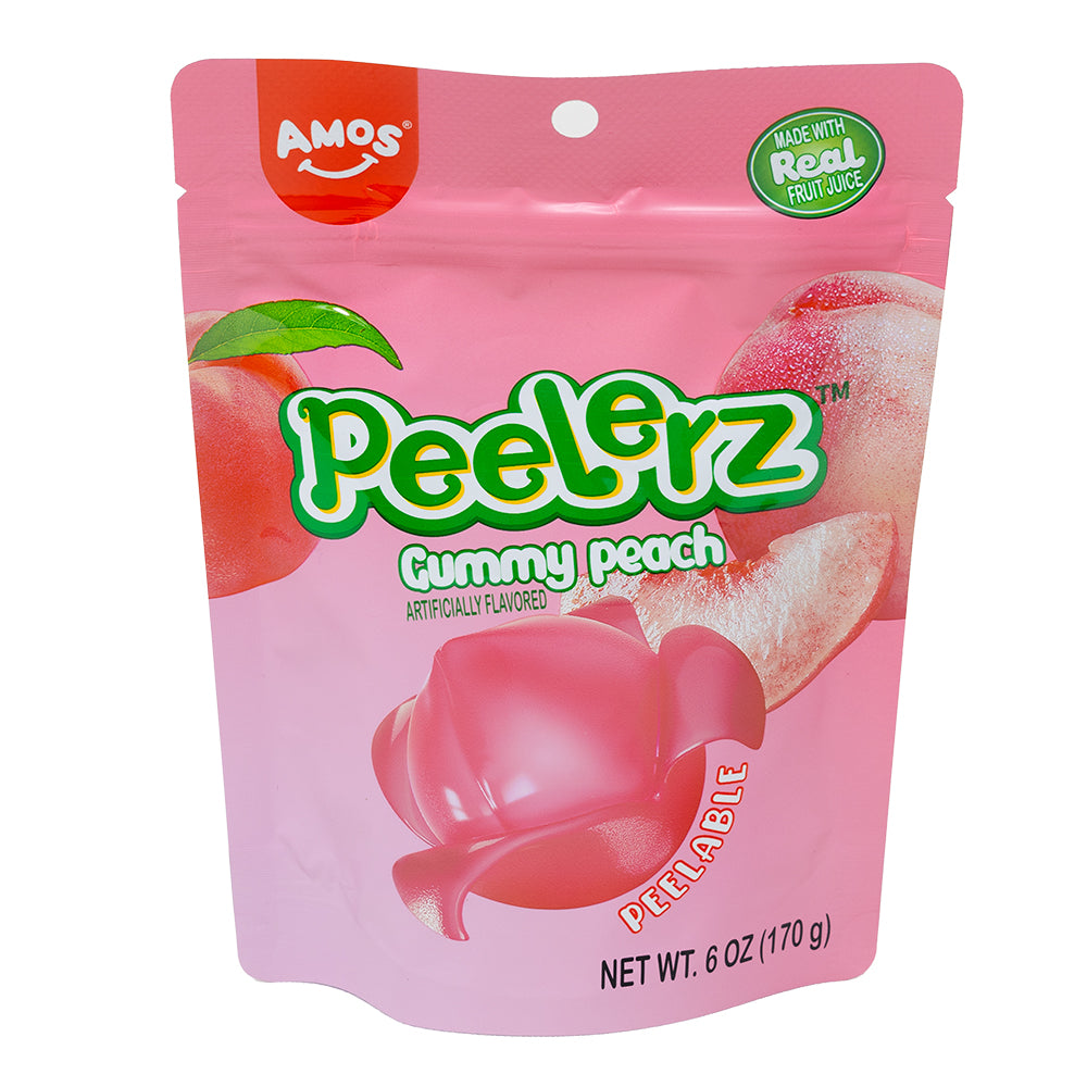 Amos Peelerz Gummy Peach - 6oz | Candy Funhouse US