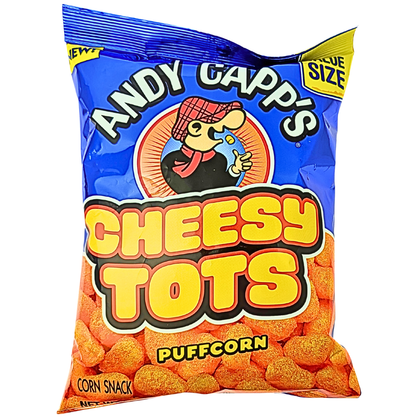 Andy Capp's Cheesy Tots Puffcorn - 3.75oz | Candy Funhouse US