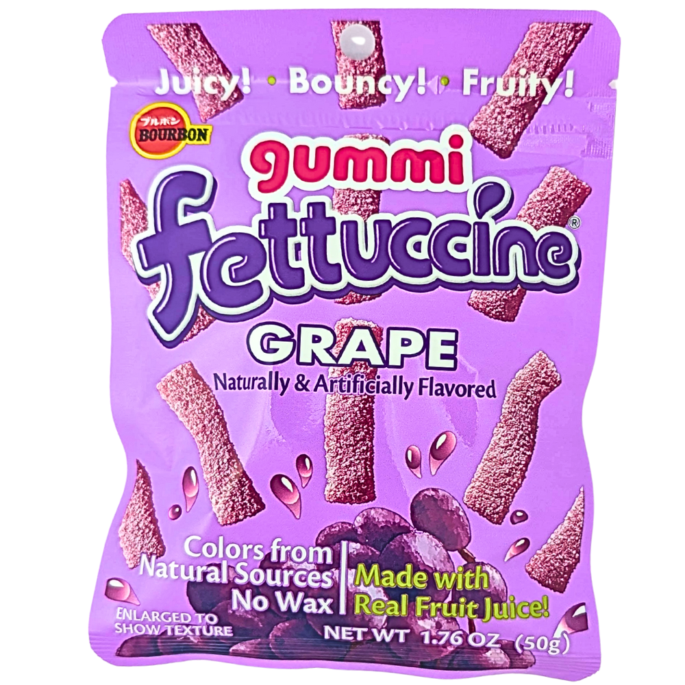 Bourbon Fettuccine Italian Grape Gummy Strips (Japan) - 50g | Candy ...