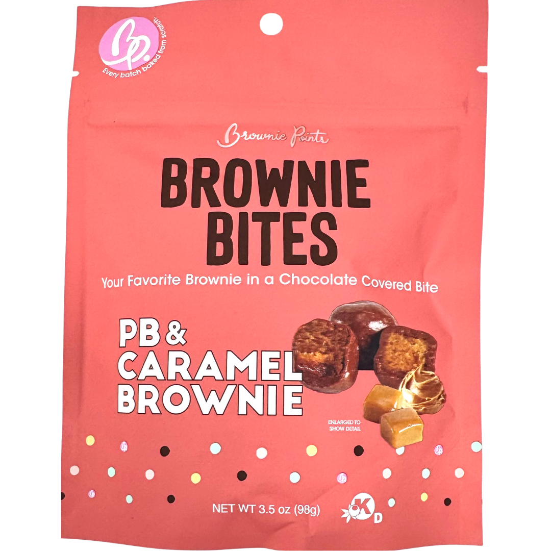 Brownie Points PB & Caramel Brownie Bites - 3.5oz | Candy Funhouse US