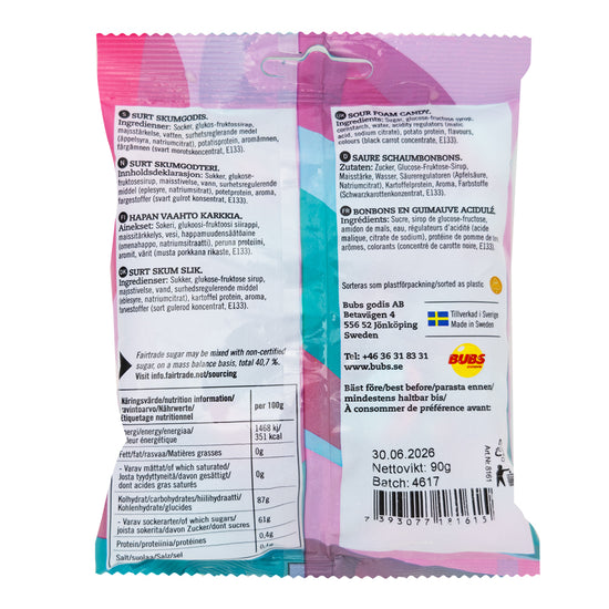 Bubs Raspberry & Blueberry Sour Ovals - 90g | Candy Funhouse – Candy ...