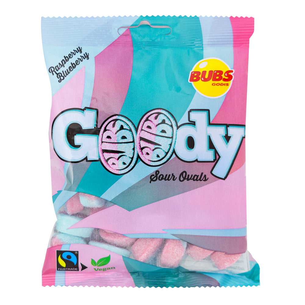 Bubs Raspberry & Blueberry Sour Ovals - 90g | Candy Funhouse – Candy ...