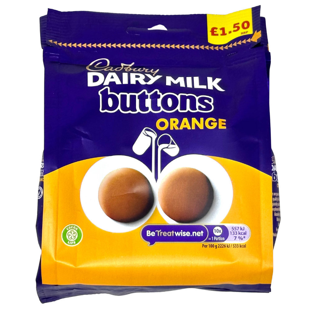 Cadbury Dairy Milk Giant Buttons Orange (UK) - 85g | Candy Funhouse US