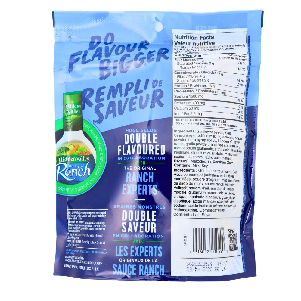 Bigs Zesty Ranch Sunflower Seeds-140 g | Candy Funhouse US