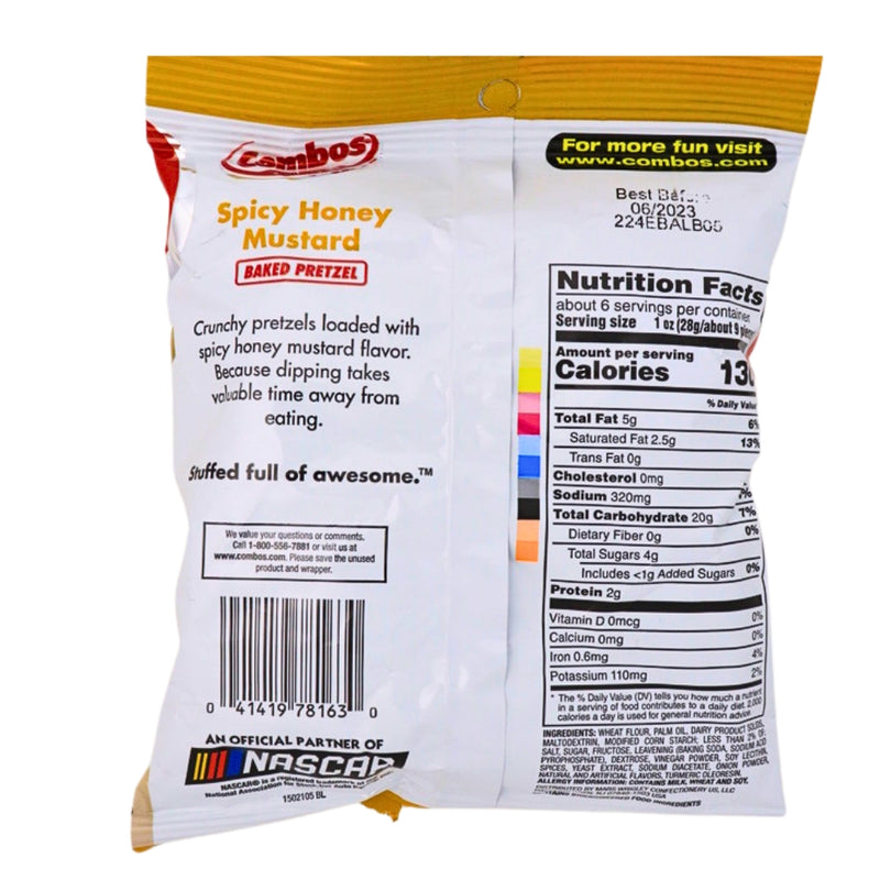 Combos Spicy Honey Mustard | Baked Snacks | Made in USA