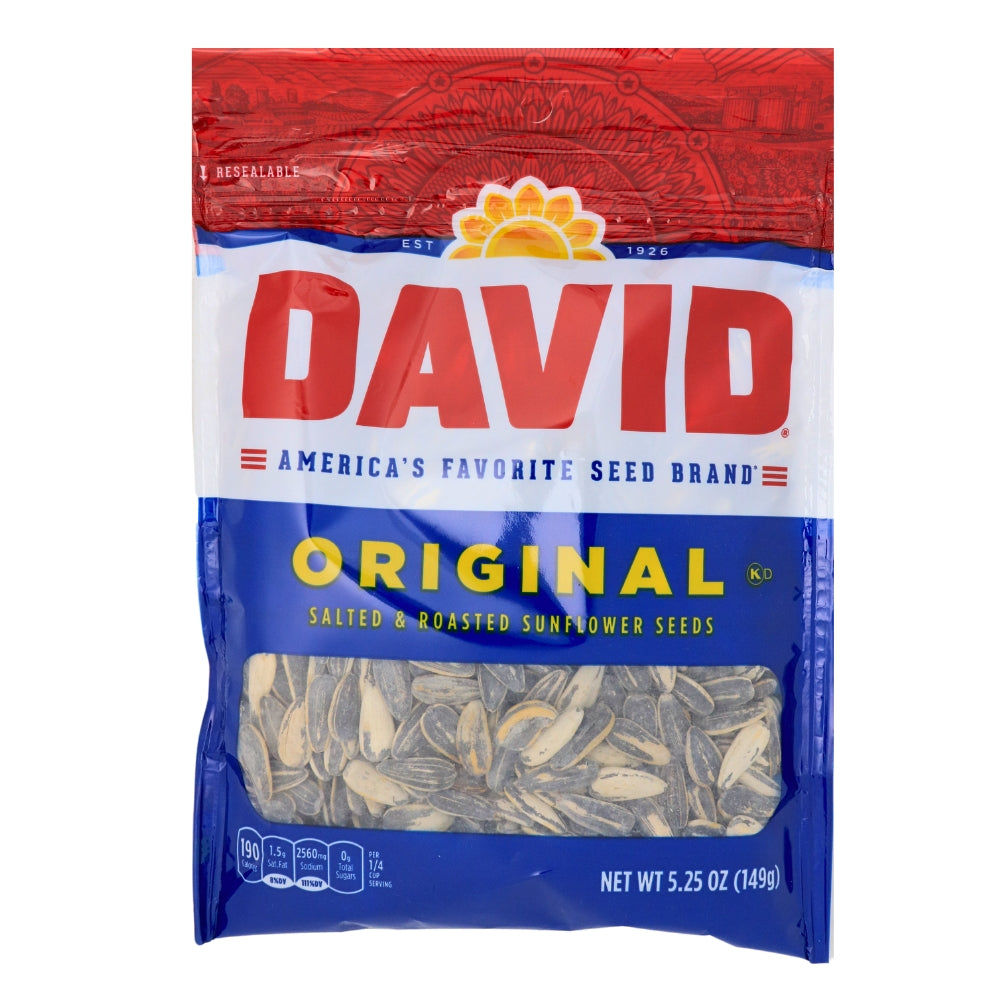 DAVID Original Sunflower Seeds - 5.25 oz | Candy Funhouse US