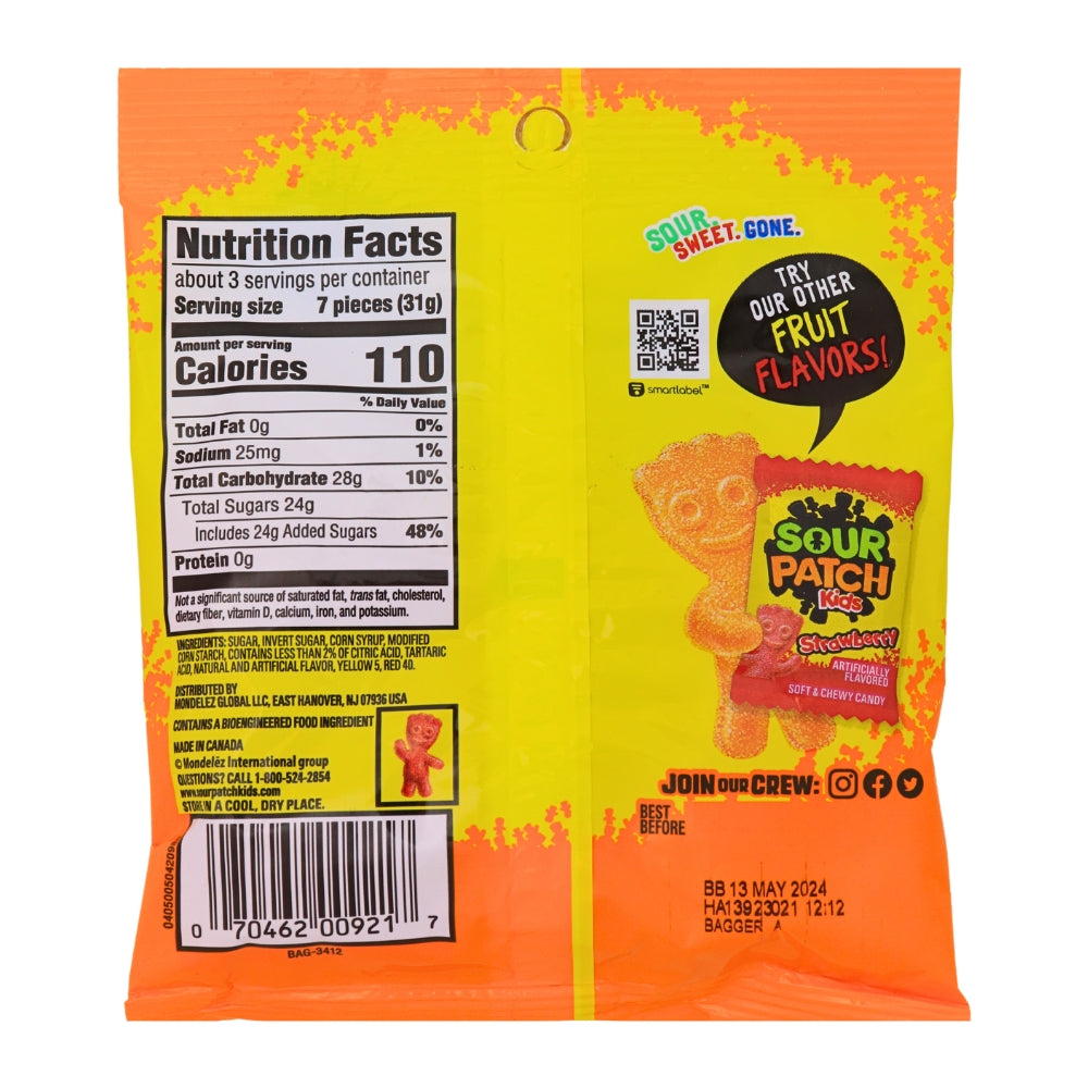 Sour Patch Kids - Peach Candy 3.56oz | Candy Funhouse US