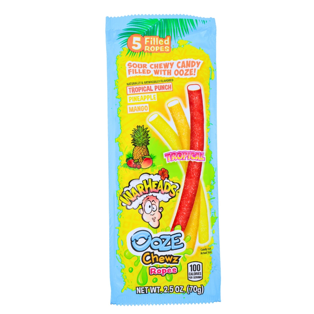 Warheads Ooze Chewz Tropical Ropes - 2.5oz | Candy Funhouse