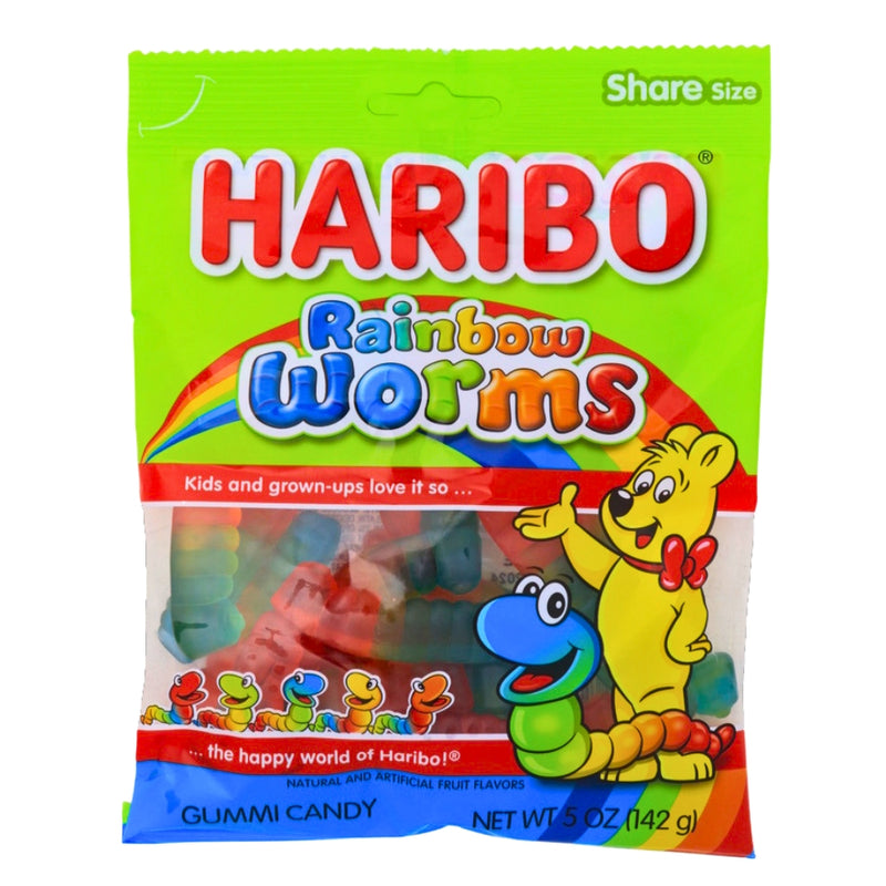 Haribo Rainbow Worms - 5oz | Candy Funhouse