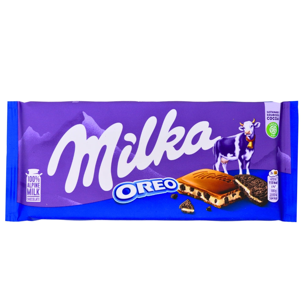 Milka Oreo Chocolate Bars Made with Alpine Milk | Candy Funhouse ...