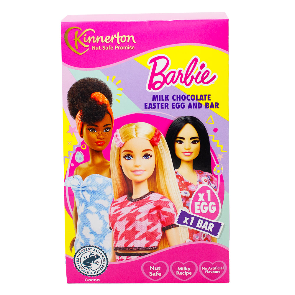 Kinnerton Barbie Egg & Bar - 62g | Candy Funhouse – Candy Funhouse US