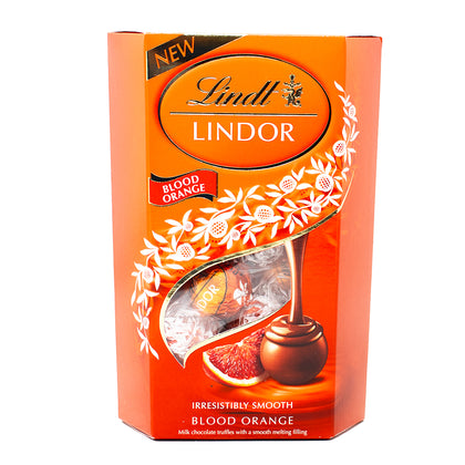 Lindt Lindor Milk Blood Orange Gift Box (UK) - 200g | Candy Funhouse ...