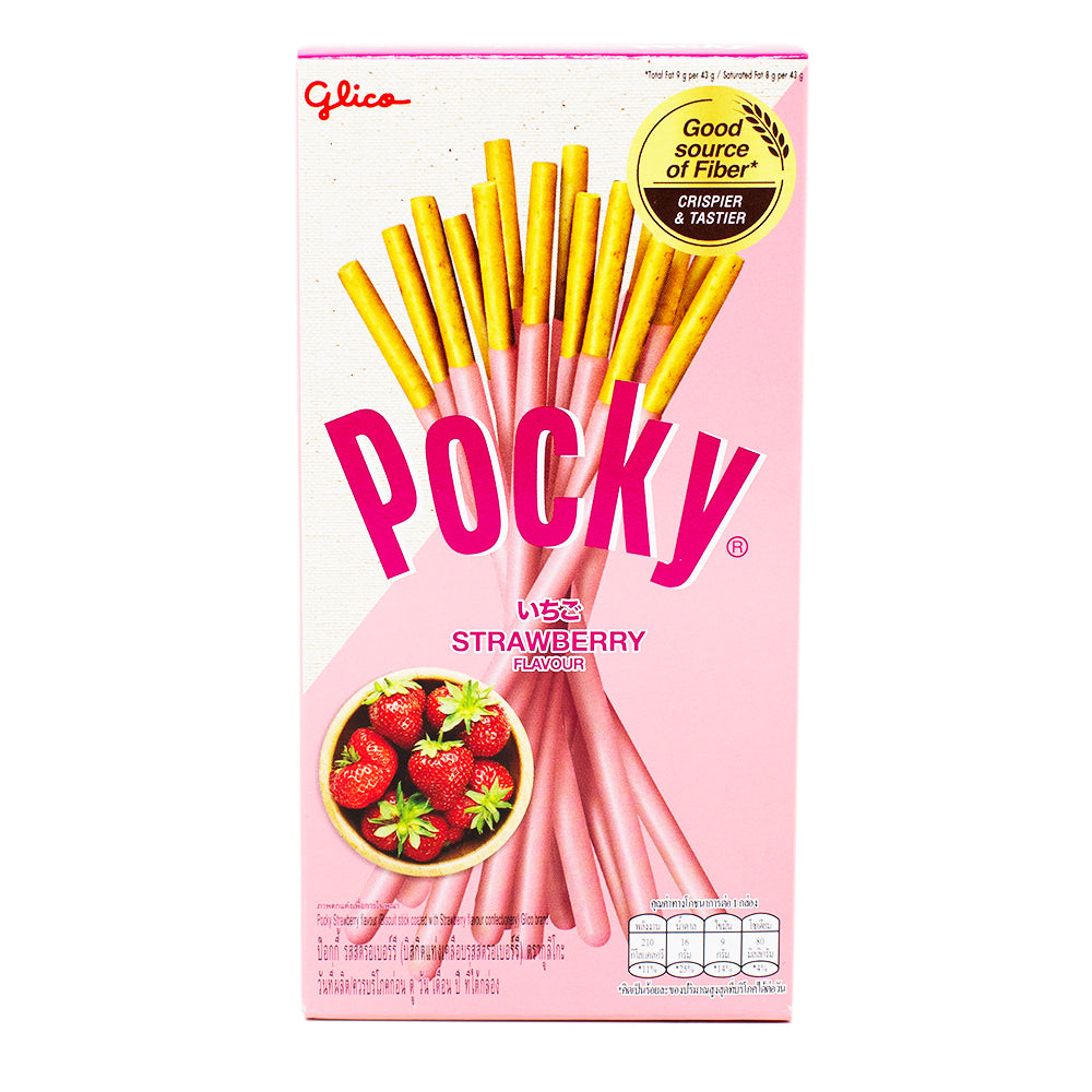 Glico Pocky Strawberry (Thailand) - 43g | Candy Funhouse – Candy ...