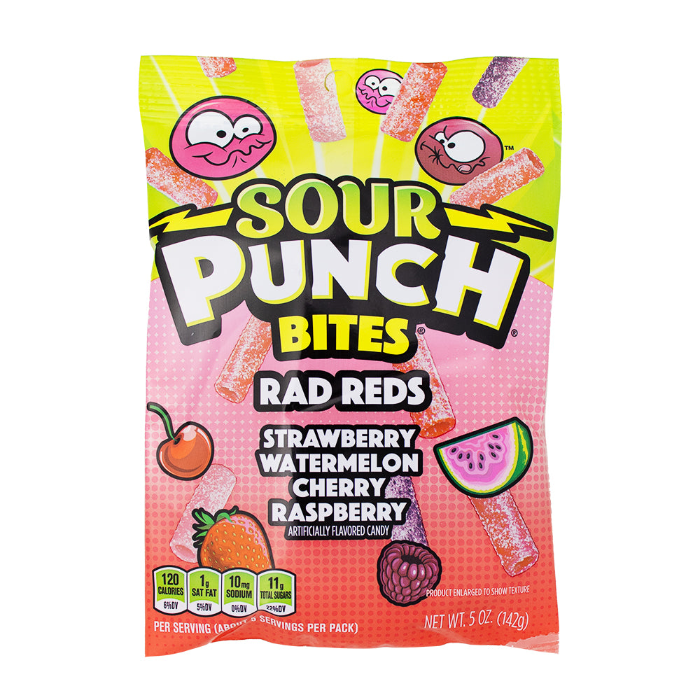 Sour Punch Bites Rad Reds - 5oz | Candy Funhouse US