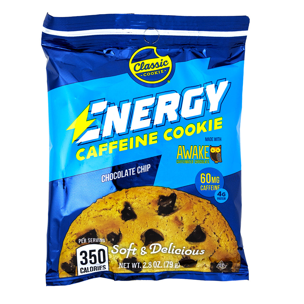 Classic Soft Energy Caffeine Chocolate Chip Cookie - 79g | Candy ...