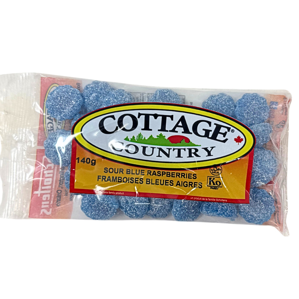 Cottage Country Sour Blue Raspberries - 140g | Candy Funhouse US