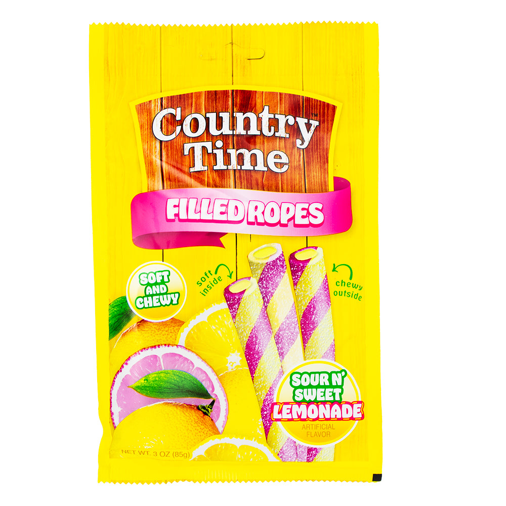 Country Time Filled Ropes - Sour N Sweet Lemonade 3oz – Candy Funhouse US