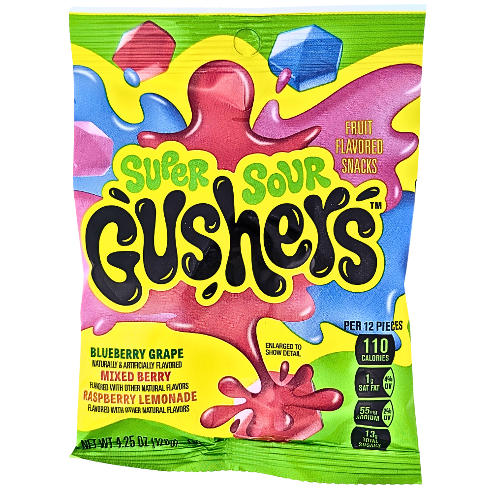 Fruit Gushers Super Sour Berry - 4.25oz | Candy Funhouse – Candy ...