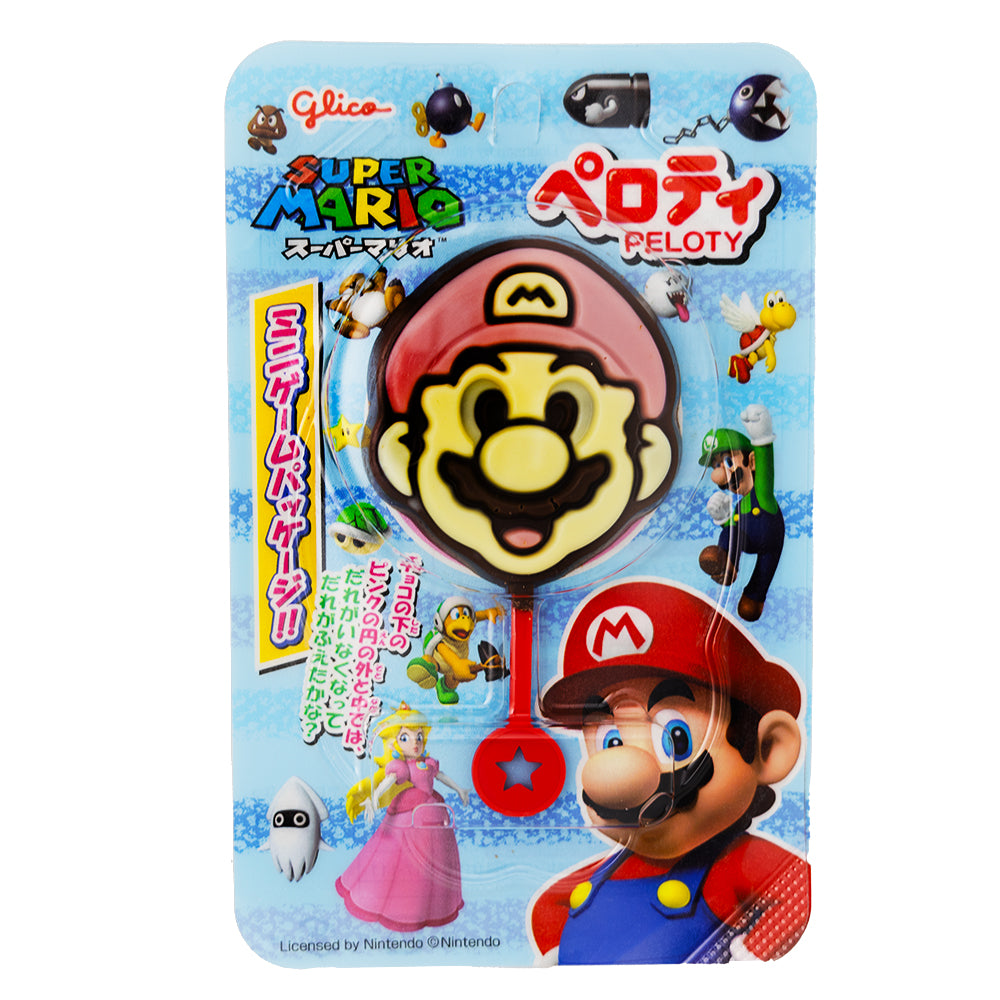Glico Super Mario Chocolate Lollipops (Japan) - 20g | Candy Funhouse ...