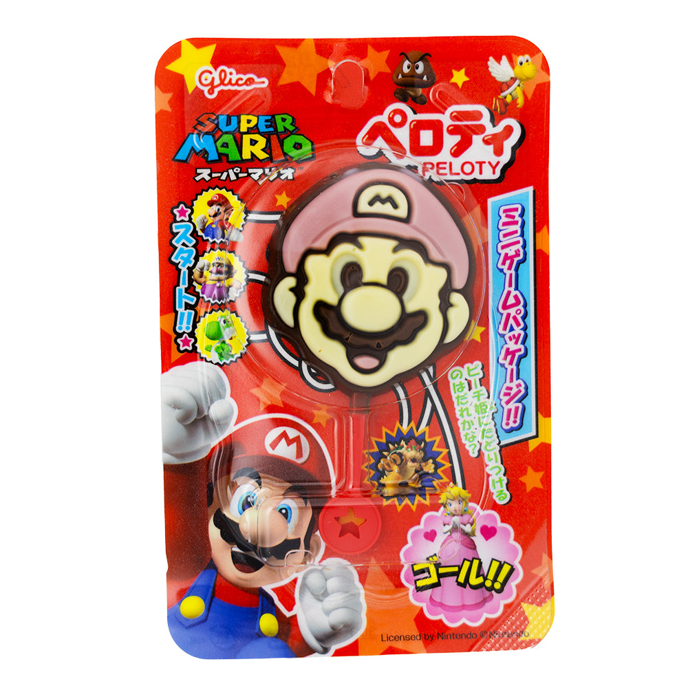 Glico Super Mario Chocolate Lollipops (Japan) - 20g | Candy Funhouse ...