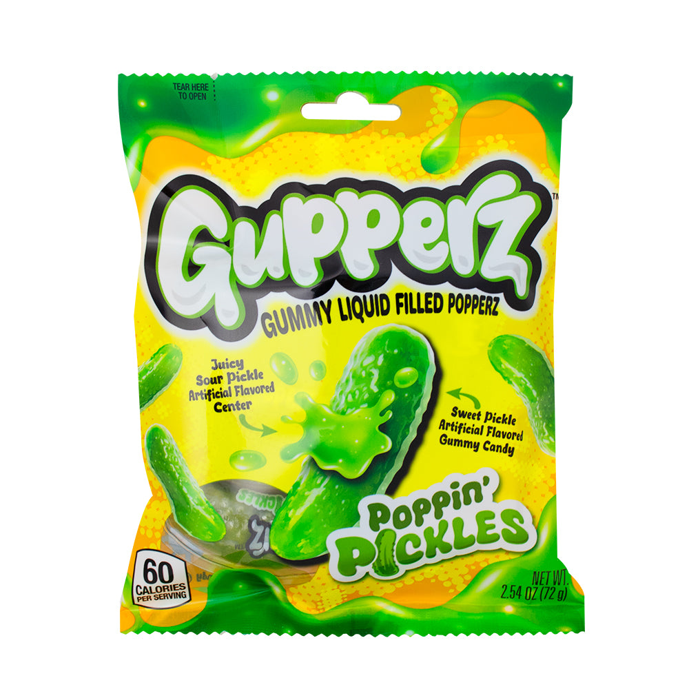 Gupperz Poppin' Pickles Gummies 2.54oz | Candy Funhouse – Candy Funhouse US