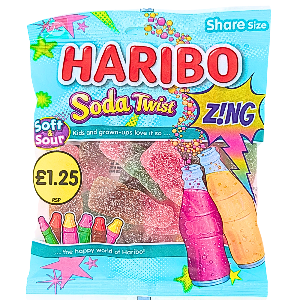 Haribo Soda Twist (UK) - 140g | Candy Funhouse US