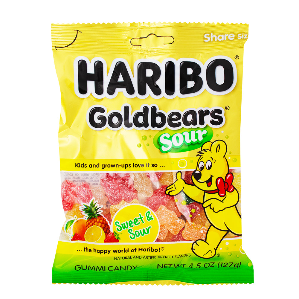 Haribo Sour Gold Bears Gummi Candy | Candy Funhouse US
