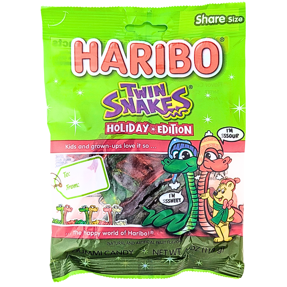 Haribo Twin Snakes Holiday Edition - 4oz | Candy Funhouse US