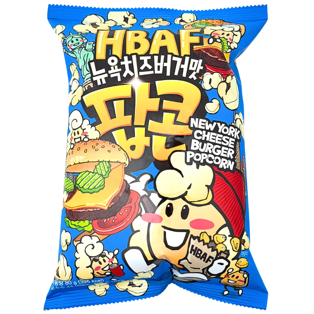 HBAF New YorkCheeseburger Popcorn (Korea) - 80g | Candy Funhouse US