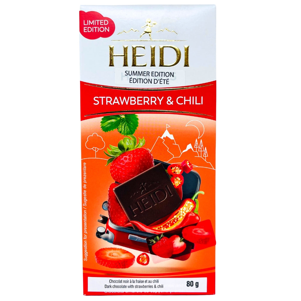 Heidi Dark Chocolate with Strawberry and Chili - 80g – Candy Funhouse US