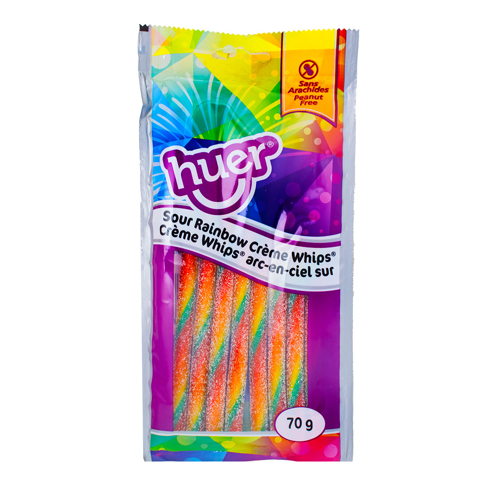 Huer Sour Rainbow Creme Whips - 70g | Candy Funhouse – Candy Funhouse US