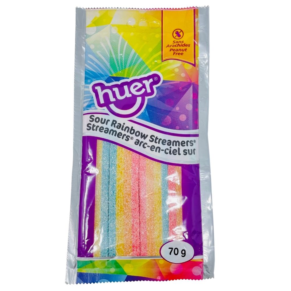 Huer Sour Rainbow Streamers - 70g | Candy Funhouse – Candy Funhouse US