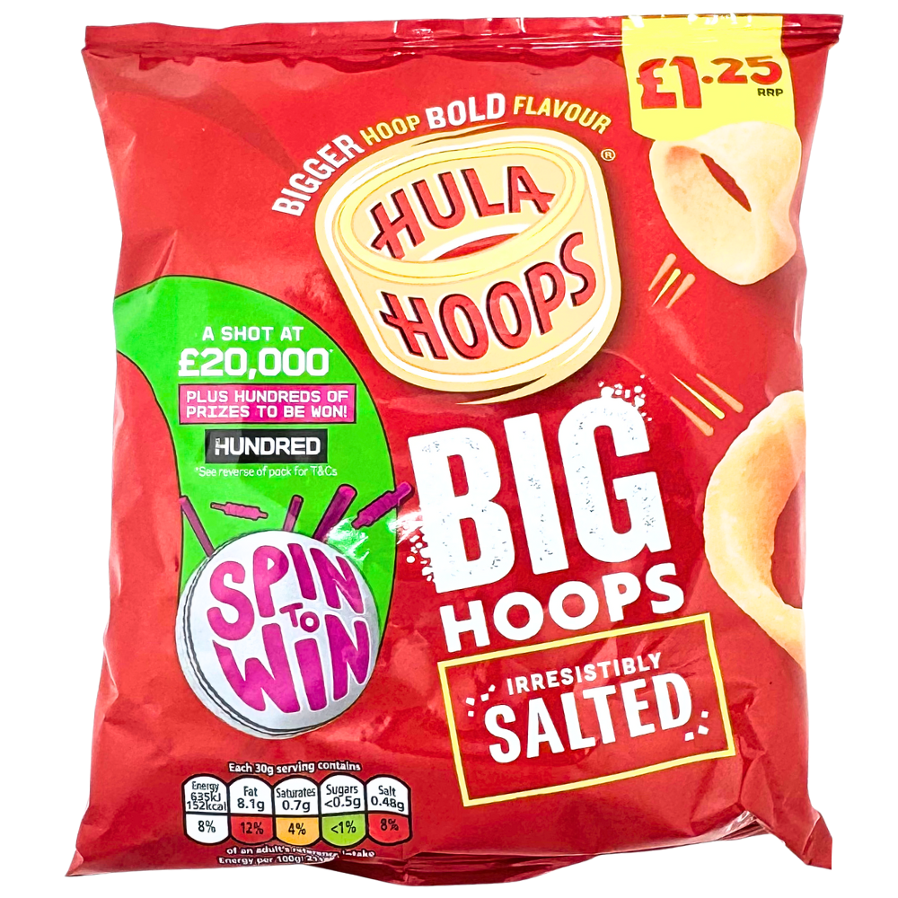 Hula Hoops Big Hoops Original Salted (UK) - 70g | Candy Funhouse US