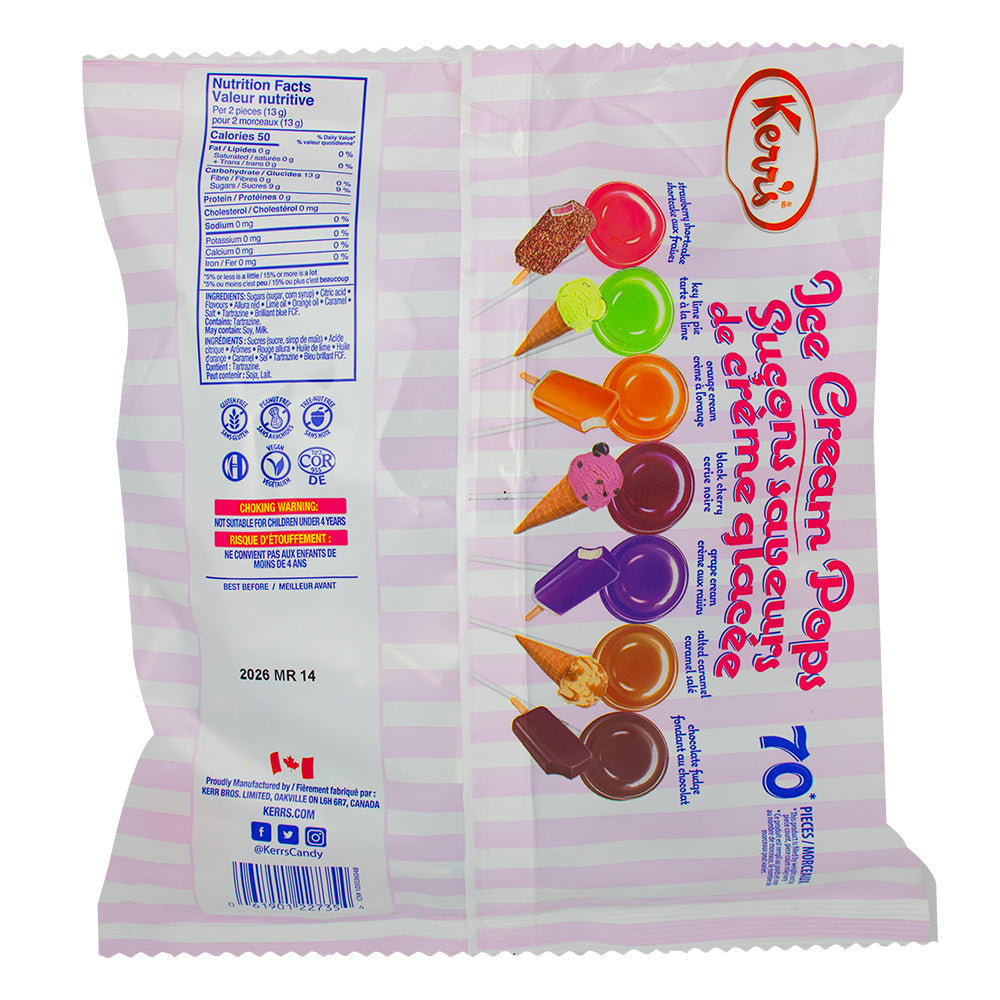 Kerr's Ice Cream Pops 475g | Lollipops | Candy Funhouse – Candy Funhouse US